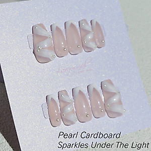 LIGHT RAIN Press on Nail Packaging Box, 3D Nail Storage Organizer and Display Holder Set, 4.3x4.3x0.8 inch, 14pcs