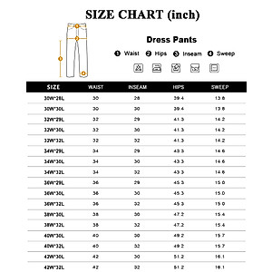 Lion Nardo Mens Stretch Dress Pants Slim Fit Dress Pants for Men Expandable Waist Casual Dress Pants Athletic Golf Pants