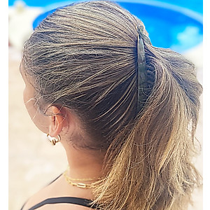 Camila Paris CP3105 French Large Banana Clip Hair Comb, Flexible Banana Clips Hair for Thick Hair Ponytail Holder Interlocking Banana Hair Clips Styling Hair Banana Clips for Women Made in France