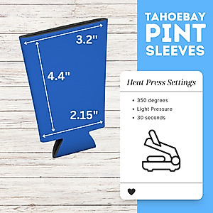 TahoeBay Blank Pint Glass Sleeves (6-Pack) 16 Ounce Insulating Foam Collapsible Beer Drinking Cup Holder (Multicolor)