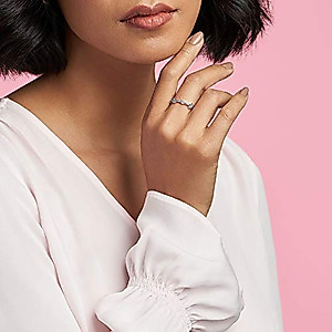 Pandora Jewelry Alluring Hearts Cubic Zirconia Ring in Sterling Silver, Size 4.5