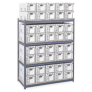 Safco Products 5260 Archival Shelving Steel Frame 84" H for use with Archival Shelves 5261, Sold Separately, Gray