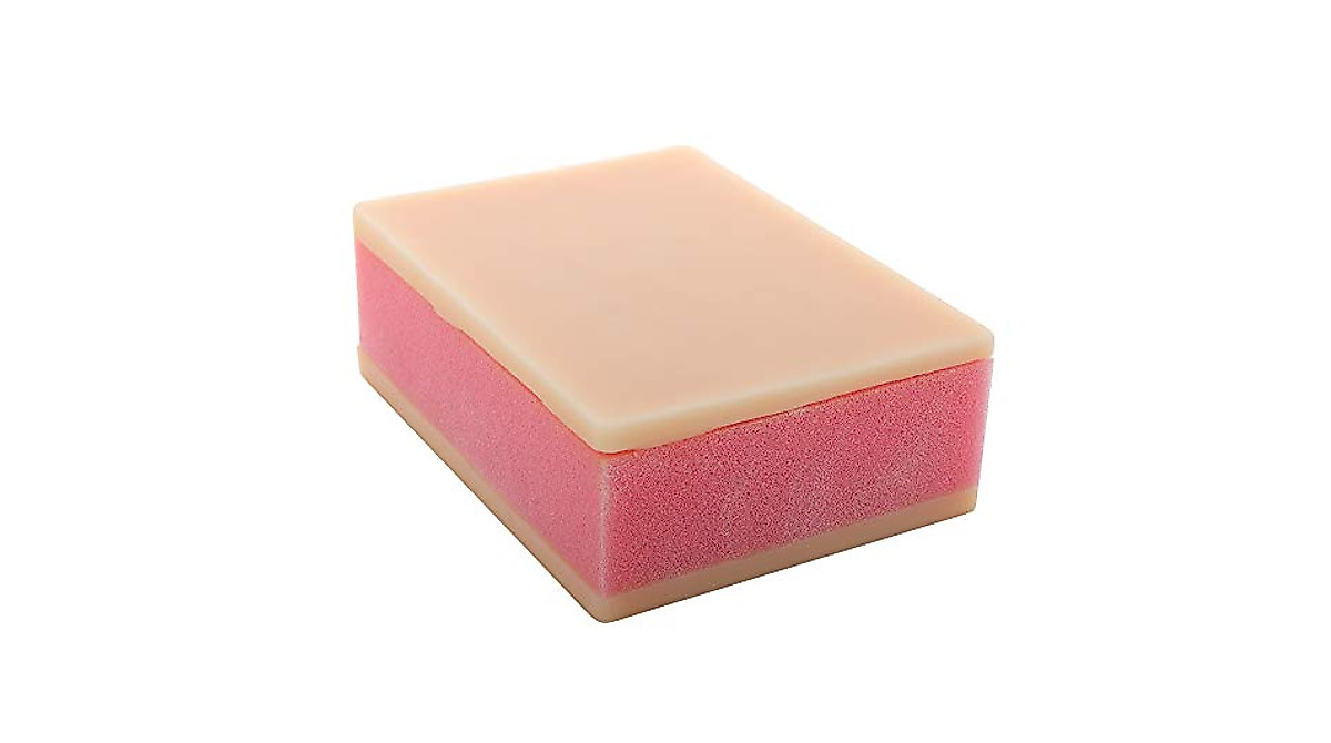 Medical Training Model - Silicone Sponge Human Skin Injection Pad (2 Pack)