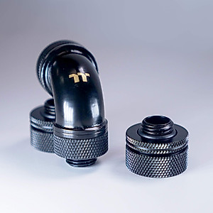 Thermaltake Pacific DIY 16mm OD PETG Compression Fitting Kit Black - CL-W260-CU00BL-A