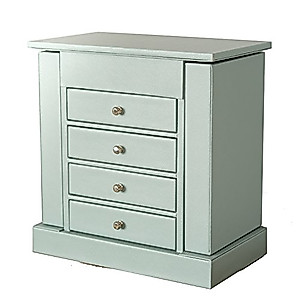 Hives & Honey Layla Blue Jewelry Box, Jewelry Organizer, Mirror Jewelry Chest