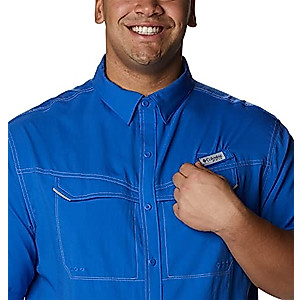 Columbia Men's Standard Low Drag Offshore SS Shirt, Vivid Blue, X-Small