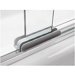 KOHLER sliding bath door, 62"H x 56-5/8 – 59-5/8"W, with 5/16" thick Crystal Clear glass