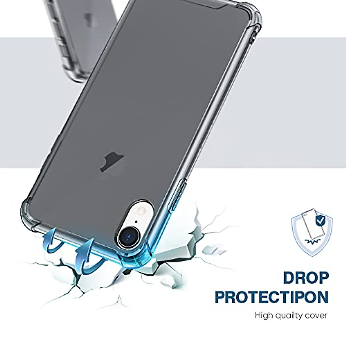 ORIbox iPhone XR Matte Case - Translucent Black, Shock-Absorbent, TPU & Polycarbonate