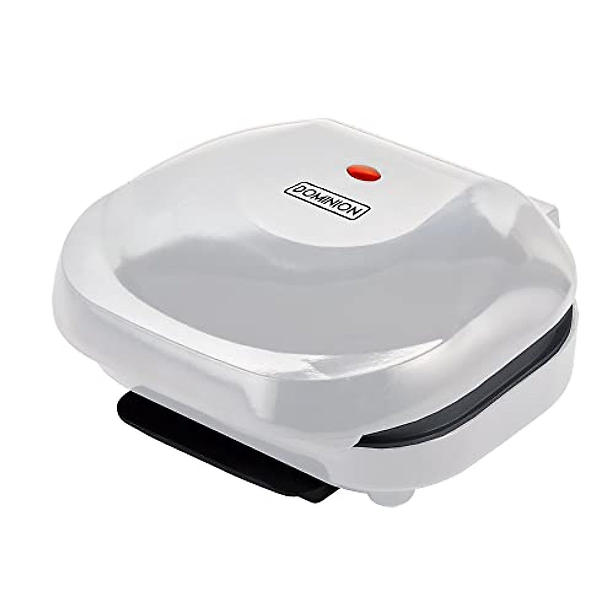 Dominion 2-Serving Classic Plate Electric Indoor Grill and Panini Press, Easy Storage & Clean, Perfect for Breakfast Grilled Cheese Egg & Steak, White