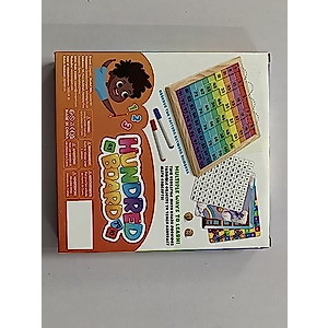 Coogam Wooden Math Hundred Board 1-100 Numbers Learning Educational Toys Colorful Montessori Counting Board Game for Preschool 3 4 5 Year Old Boys Girls