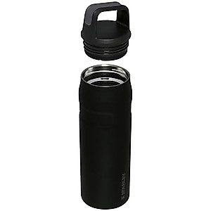 Stanley IceFlow Cap and Carry Water Bottle 24 oz | Wide Mouth Twist Lid | Lightweight and Leakproof for Travel and Sports | Insulated Stainless Steel | BPA-Free | Black