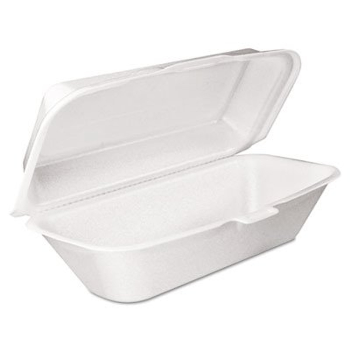 Dart 99HT1R Foam Hoagie Container with Removable Lid 9-4/5x5-3/10x3-3/10 White 125/Bag