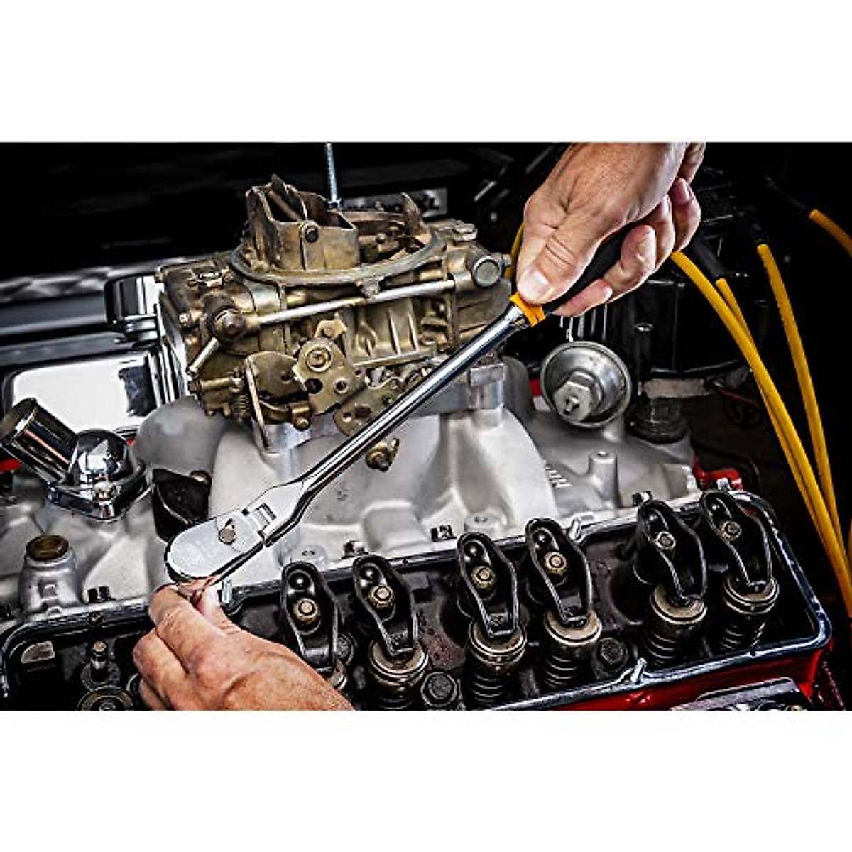 GEARWRENCH 1/2" Drive 90 Tooth Cushion Grip Flex Teardrop Ratchet - 81370T, Multi