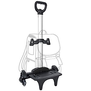 Backpack Trolley 6-Wheels Rolling Dolly Luggage Cart for Schoolbags,Backpack Foldable Stair Climbing Hand Truck