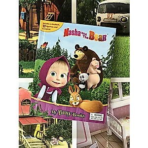 Disney Masha & the Bear My Busy Books - Storybook, 10 figurines, playmat