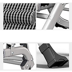 WYKDD A Portable Folding Lounge Chair Home Office Nap Bed Outdoor Beach Bed Heavy Duty Padded Recliner Breathable and Comfortable