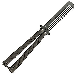 EMHFLYFN Stainless Steel Comb Practice Trainer for Beginner Unsharpened Blade Folding Tool Set