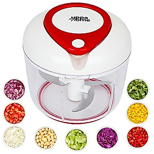 Easy String Pull Food Chopper | Manual Food Processor for Chopping, Dicing, and Mixing | Compact, Portable, and BPA-Free | Ideal for Vegetables, Nuts, Salsa, and Salad