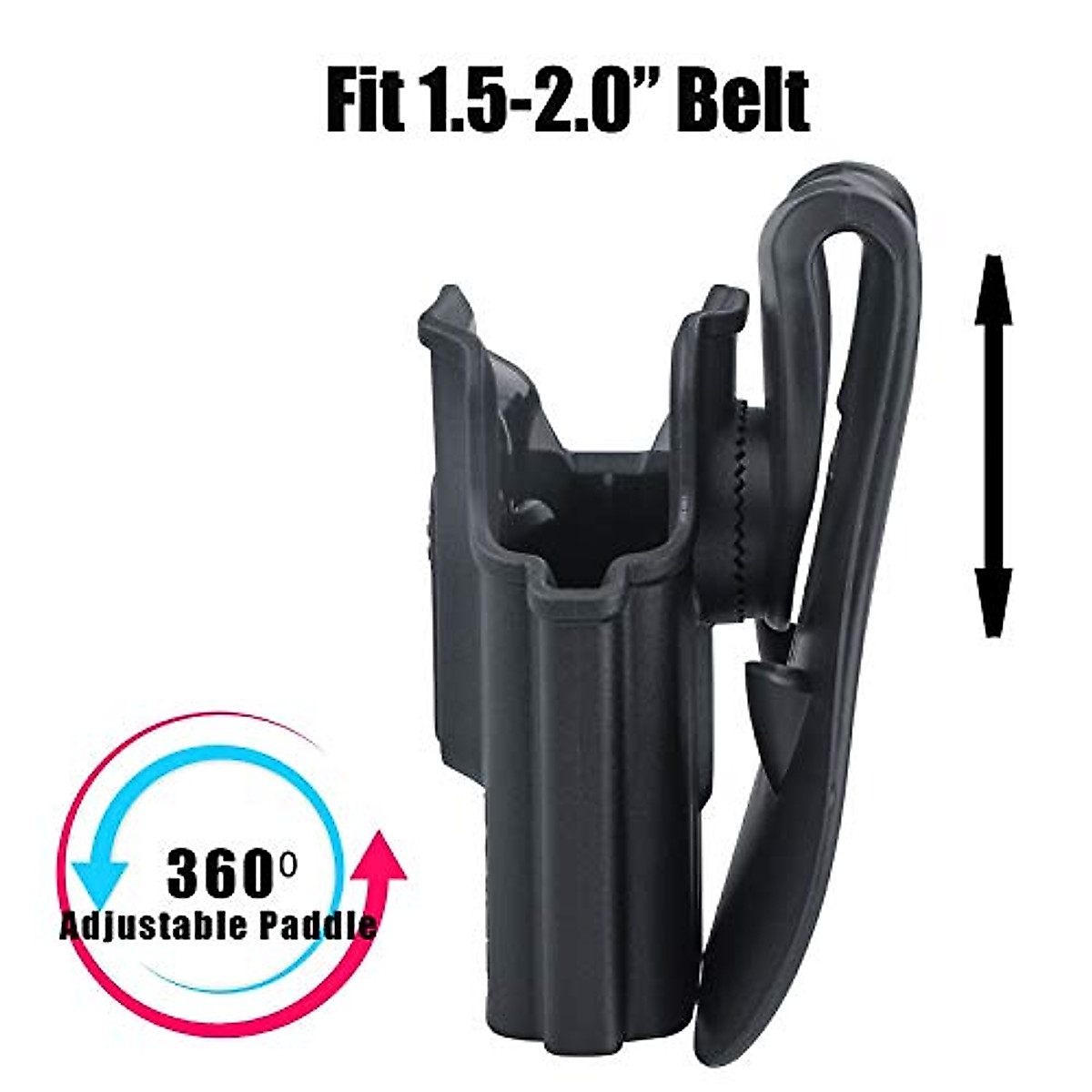 Gun Holster for Springfield Hellcat 9mm Micro-Compact, Springfield Hellcat with Optic, OWB Paddle Holster, Tactical Belt Holsters, 360° Adjustable Holster, Quick Release - Right Handed