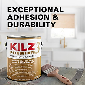 KILZ 3 Premium Primer, Interior/Exterior, 5 Gallon