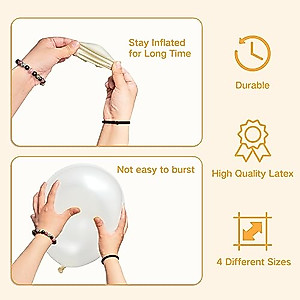 123pcs Pearl White Balloons Different Sizes for Garland Arch,Premium Party Latex Balloons for Birthday Party Graduation Wedding Anniversary Baby Shower Party Decoration