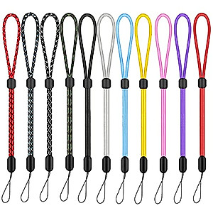 Hand Wrist Strap Lanyard, 6 Pack 9.5inch Adjustable Nylon Wristlet Straps Keychain String for Cell Phone Case Holder, AirPods Pro 2 2022, Camera, Key, GoPro, USB Drive, Ski Glove (Multi-ColorA)