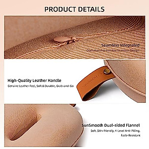 backrobo Lumbar Pillow for Office Chair - Multi-Functional Nap Pillow - Supports Lower Back, Neck, and Head for Complete Relaxation,Ideal for Office, Home, and Traveling (Pink)