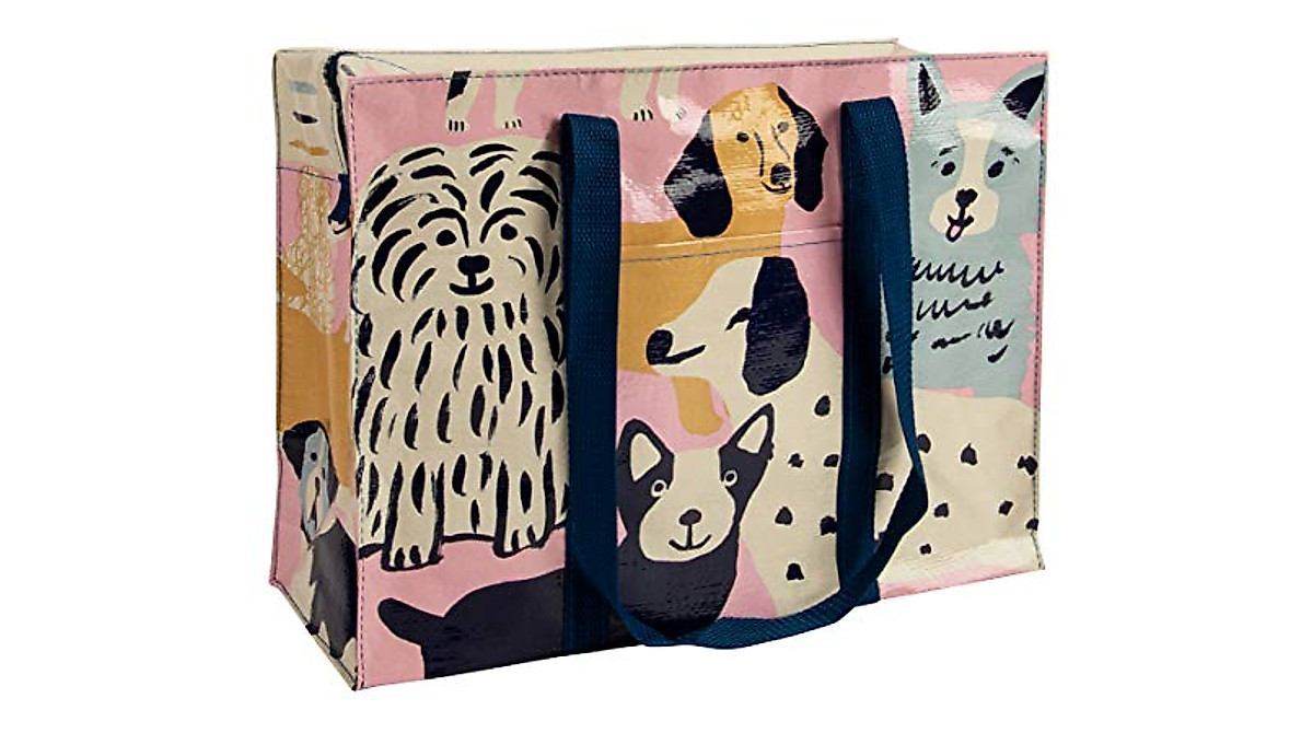Blue Q Happy Dog Shoulder Tote - Eco-Friendly Recycled Plastic Bag