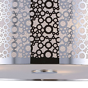 CANARM ISF543A03CH Piera 3-Light Semi-Flush Mount with Crystal, Chrome, 15.75 inch