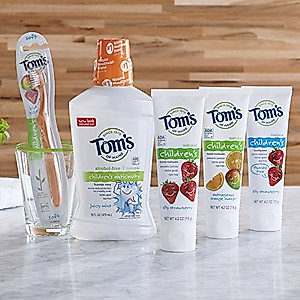 Tom's of Maine Anticavity Fluoride Children's Toothpaste, Kids Toothpaste, Toothpaste for Kids, Outrageous Orange-Mango, 4.2 Ounce (Pack of 3)