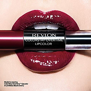 Liquid Lipstick with Clear Lip Gloss by Revlon, ColorStay Overtime Lipcolor, Dual Ended with Vitamin E in Nudes & Browns, 510 Boundless Nude, 0.07 Oz