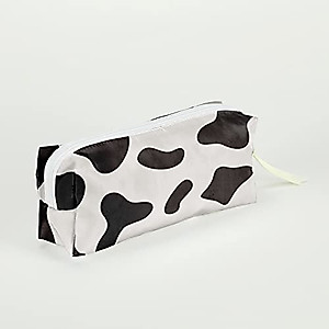 Pencil Pouch Pencil Case Pencil Bag Pen Case Pouch Box Organizer for Teen Girls Boys School Students Men Women Waterproof Zipper Pouch for Office Supplies Makeup, Cow Print Cow Décor Cow Stuff