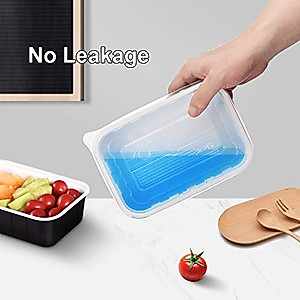 OTOR Bento box Meal Prep Containers with Clear Airtight Lids 30oz Lunch Boxes Deli Container take away food storage Two-color process Stackable Reusable BPA Free Dishwasher, Microwave, Freezer Safe 25 Sets