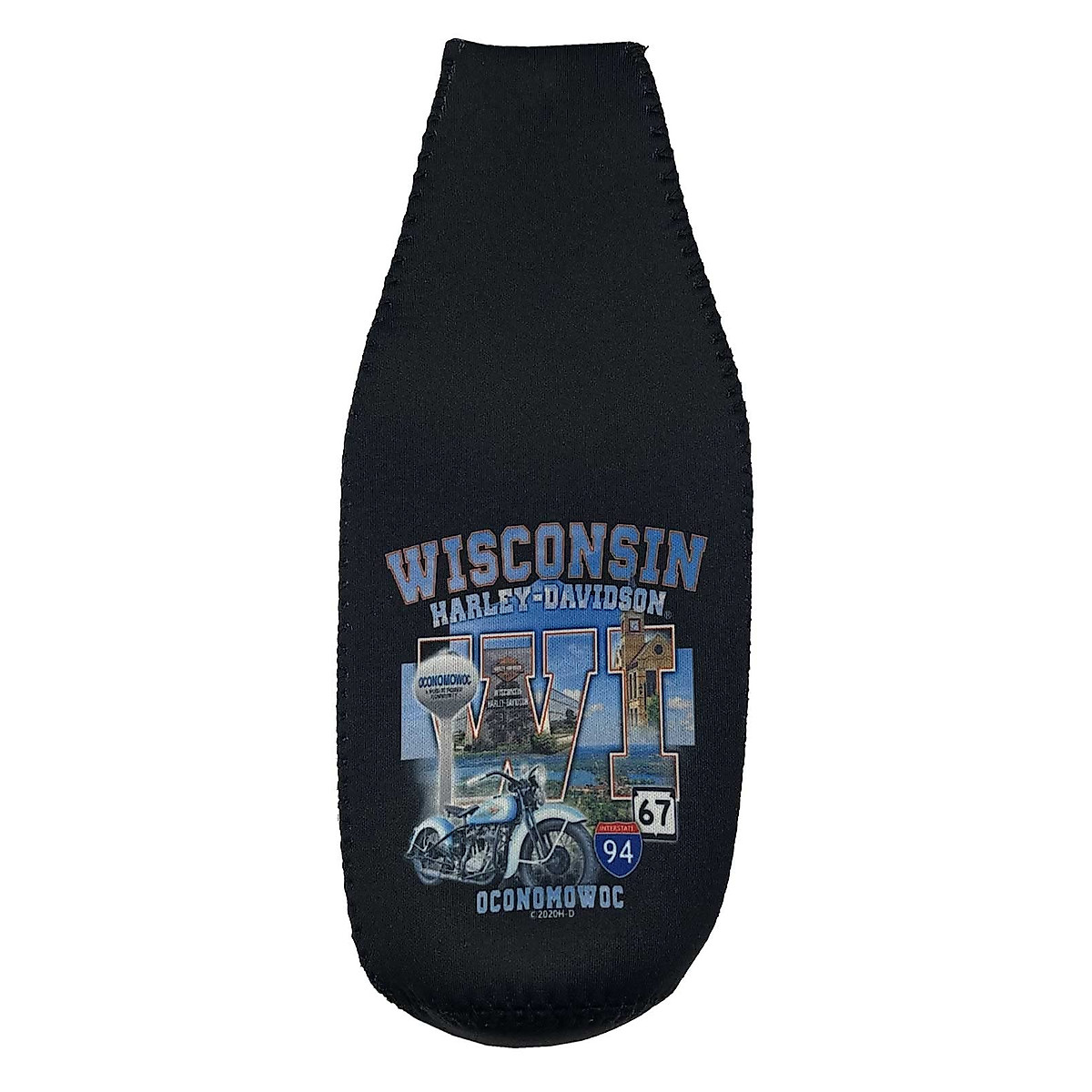 Wisconsin Harley-Davidson Harley-Davidson Custom Neoprene Zippered Bottle Wrap