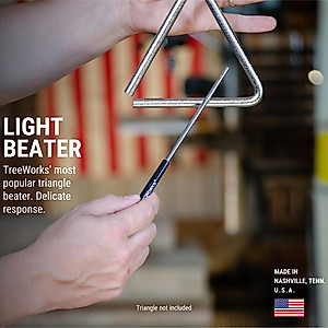 Treeworks Chimes TREbtr-LTE Lite Studio-Grade Stainless Steel Triangle Beater/Striker, Black