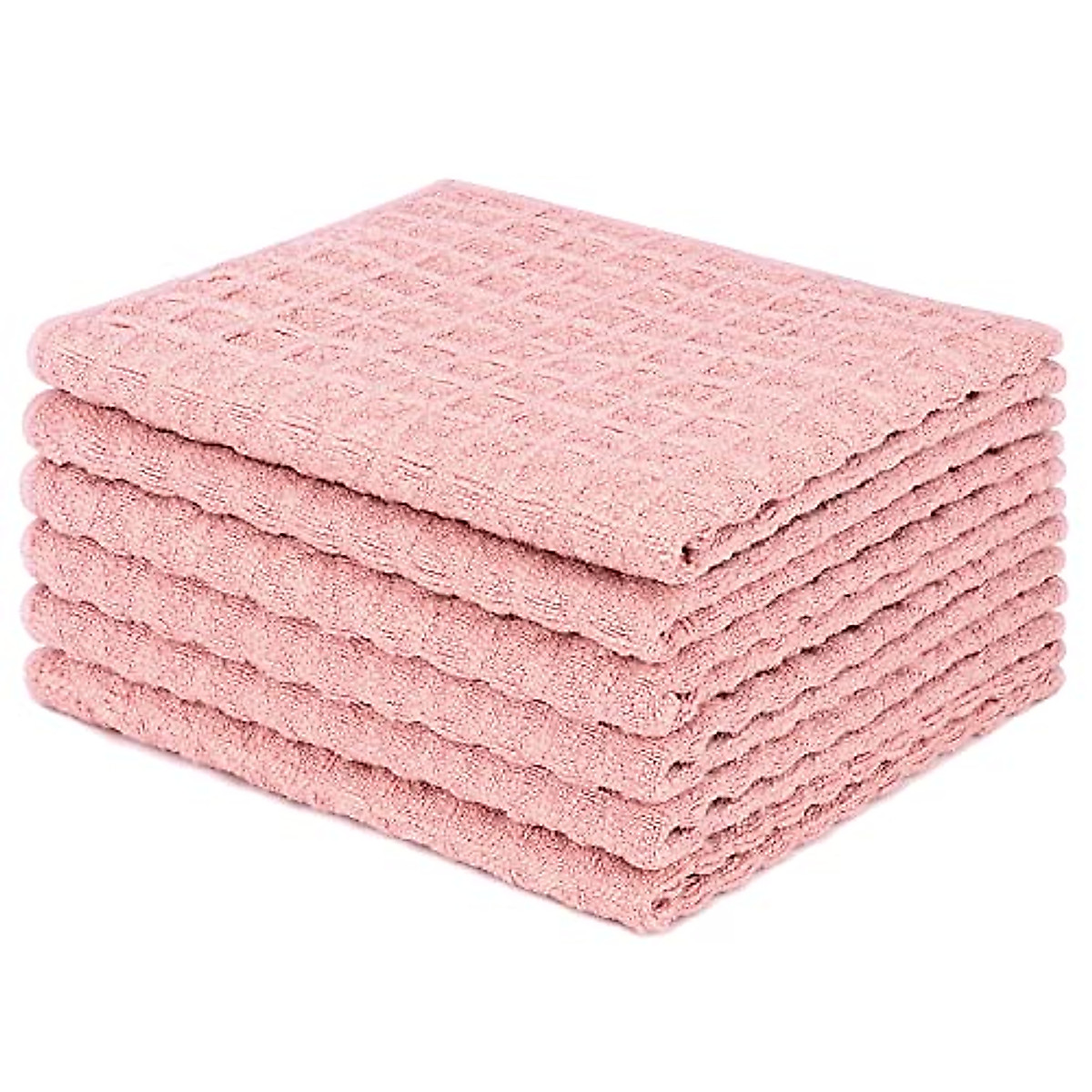 Lirex Kitchen Dishcloths Set (6 Pack), 11 x 11 inch Soft Dish Cloths Quick Absorbent Waffle Weave Fast Drying Dish Towels 85% Polyester 15% Nylon Dish Rag Kitchen Cloth for Washing Dishes
