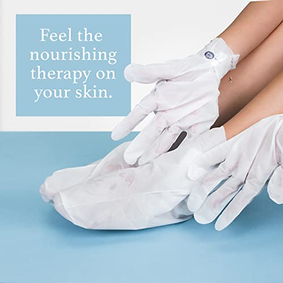 New Epielle Hydrating Hand & Foot Masks (Glove & Socks 12pk) for Dry Hand, Dry & Cracked Heel | Shea Butter + Jojoba Oil + Vitamin E | Skincare Gifts | New Years Skincare. STOCKING STUFFERS!!