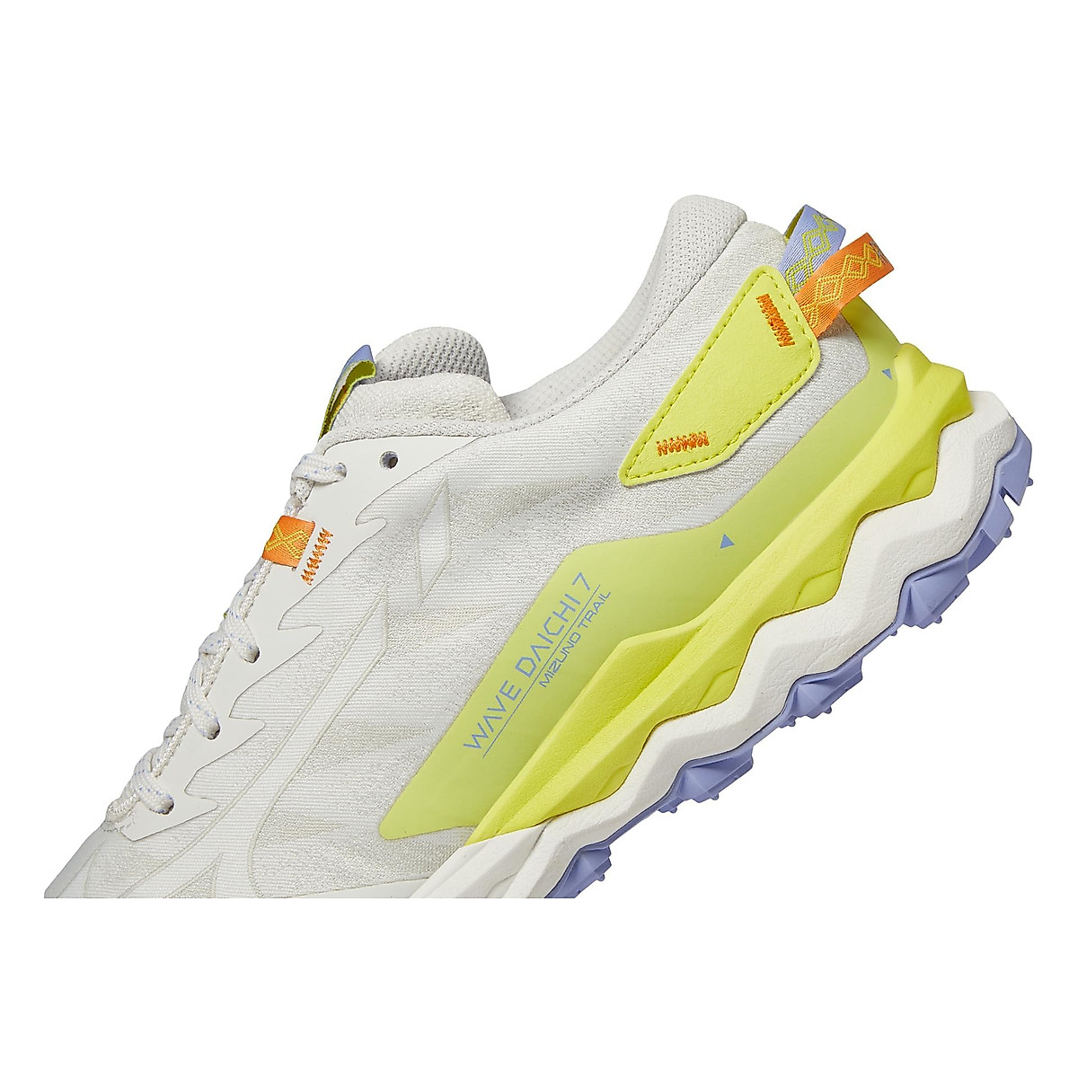 Mizuno Women's Wave Daichi 7 Roxy Running Shoe, Snow White-Limeade, 7