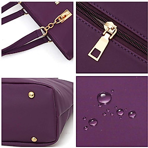 Women Handbag Purse Backpack 6PCS Set Waterproof Shoulder Bag Top-Handle Handbag Tote Purse Wallet Key Case Set Black