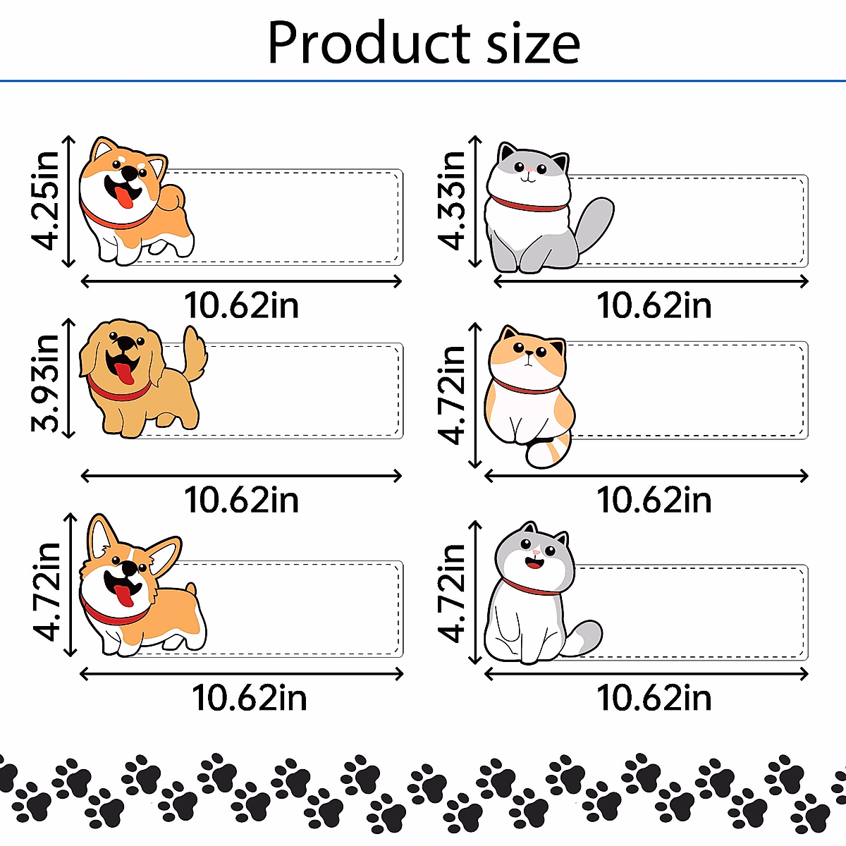 Magnetic Dry Erase Whiteboard for Fridge(Set of 6),Cats and Dogs Funny Magnetic,Small Magnet Fridge Message Boards for Kitchen Refrigerator Reminder Sticker, Planner, Grocery List
