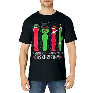 Sending You Happy Vibes This Christmas Funny Vibrator Xmas T-Shirt