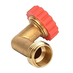 Watflow Lead-Free Brass 90° Hose Saver, Garden Hose Adapter, Garden Hose Connector, 90 Degree Hose Elbow,Water Hose Saver, 2 Pcs