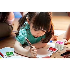 Lsushine Craft Ink Pad Stamps Partner Diy Color,15 Color Craft Ink Pad for Stamps, Paper, Wood Fabric (pack of 15)