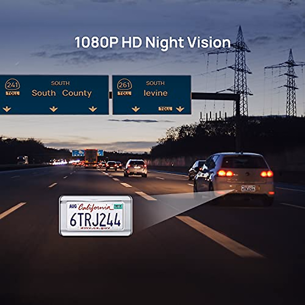 70mai Smart Dash Cam 1S, 1080P Full HD, Smart Dash Camera for Cars, Sony IMX307, Built-in G-Sensor, WDR, Powerful Night Vision