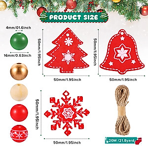 Suziko 205 Pieces Wooden Beads,Decorate Beads 0.63 Inch Round Craft Bead with Holes for DIY Garland Jewelry Making Home Party Halloween Thanksgiving Holiday Decoration (red)