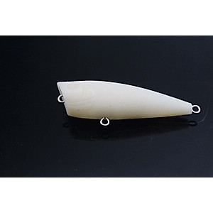 10PCS Unpainted Lure Blanks 5.87g 6.5cm with 6mm Free Fishing Eye Crankbait Baits Simulation Blank Body Clear Hard Baits Trout Salmon Minnow Lure Popper Lures Topwater Freshwater 265