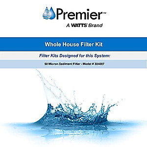 Watts Premier WHT WH-LD Whole House 50-Micron Sediment Water Filtration Kit, White