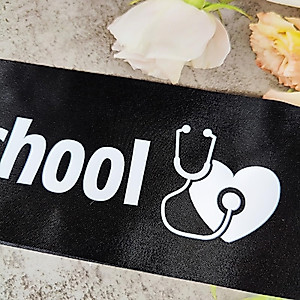 Decorit I Survived Nursing School Sash, Black, Nursing School Graduation, Graduation Gift Idea, Senior Class of 2024 Sash, Party, Congrats Grad Decorations, RN, BSN, NP, CRNA, CNM, NR