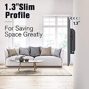 Mounting Dream TV Wall Mount for Most 17-42" TVs, Tilt TV Mount Bracket up to VESA 200 x 200mm and 44 LBS Loading, Fits for Single/ 8" Wood Studs, Low Profile and Space Saving MD2268-S