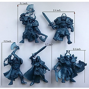 Fantasy Battles Creature Mini Action Figure Playset- Wariors 2 ʺ Fantasy Figures - XL 1/32nd Scale DND 5 pcs Characters Accessories RPGs and Soldiers
